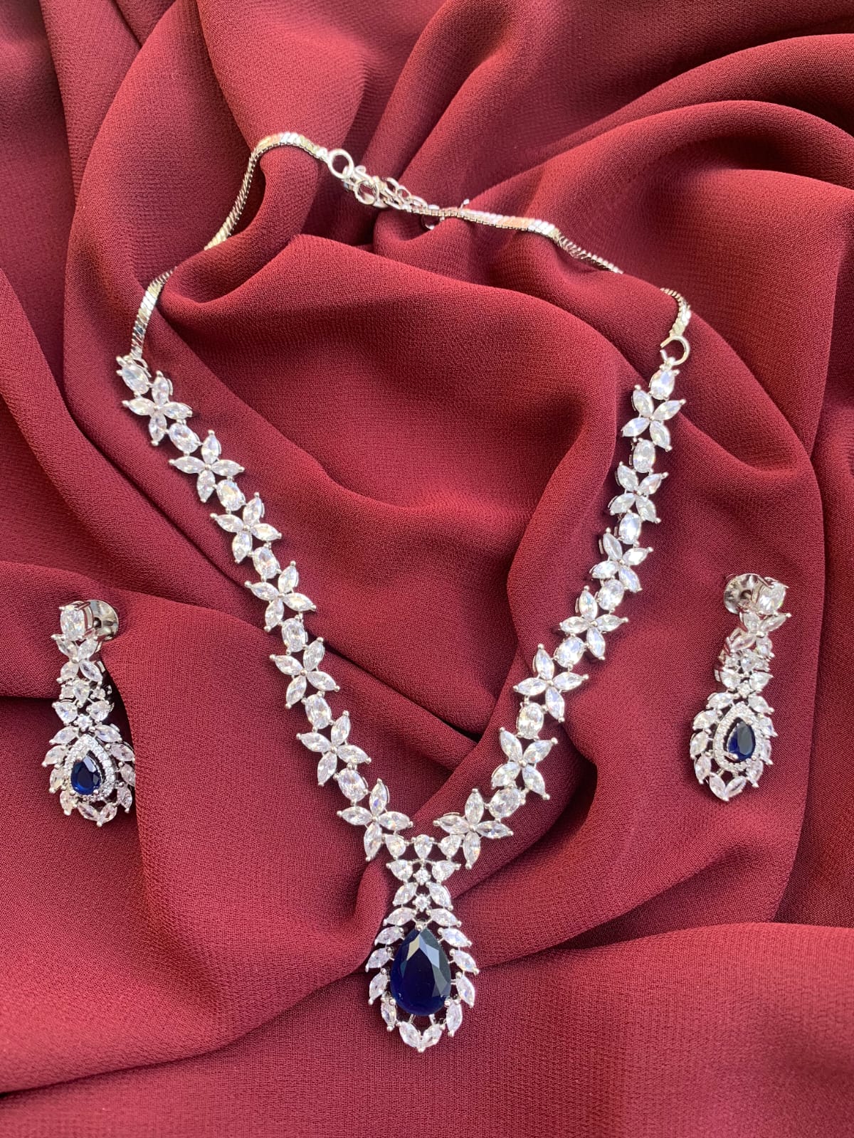 Premium AD necklace set – Gleamstones
